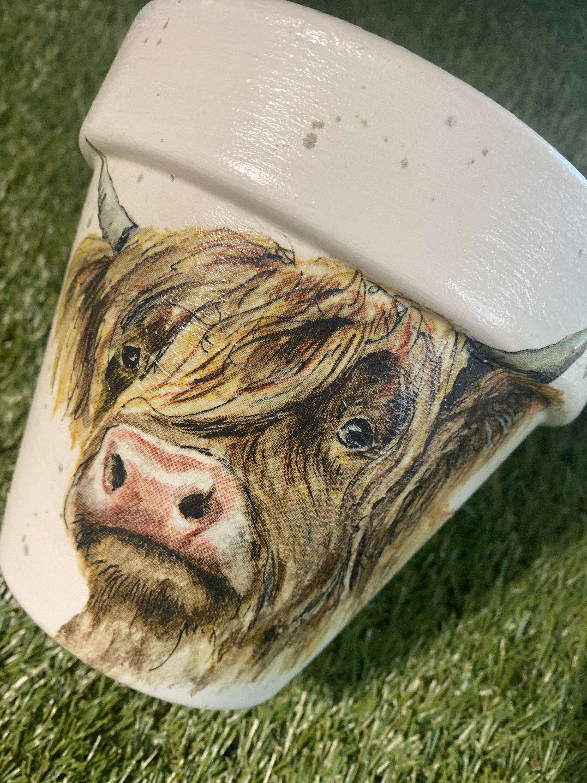 Highland Cow Plant Pot Highland Cow Gift. 15cm Terracotta - Etsy