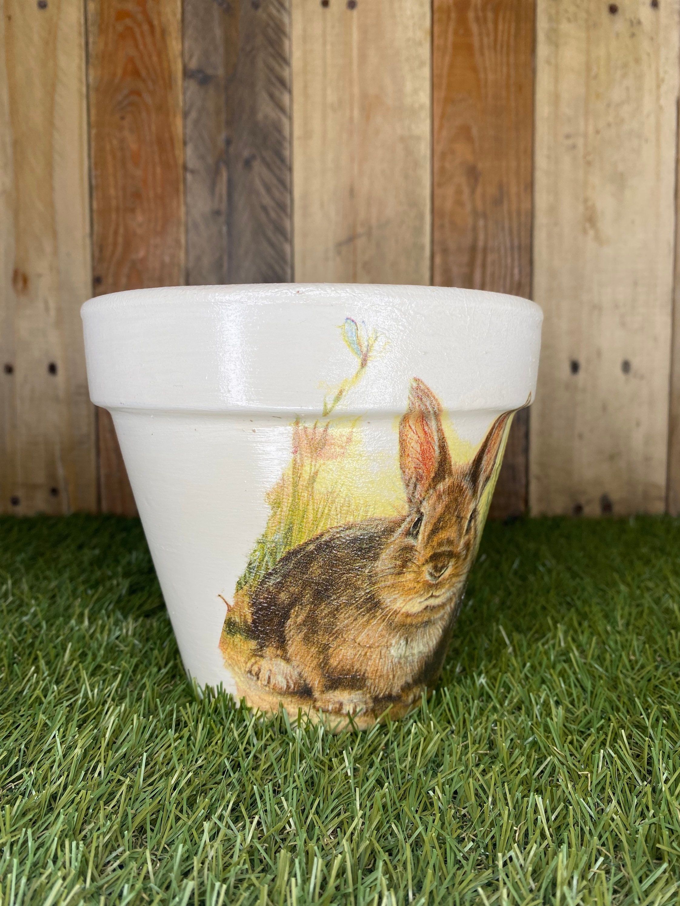 Rabbit Plant Pot Rabbit Gift Birthday Gift Mothers Day - Etsy UK