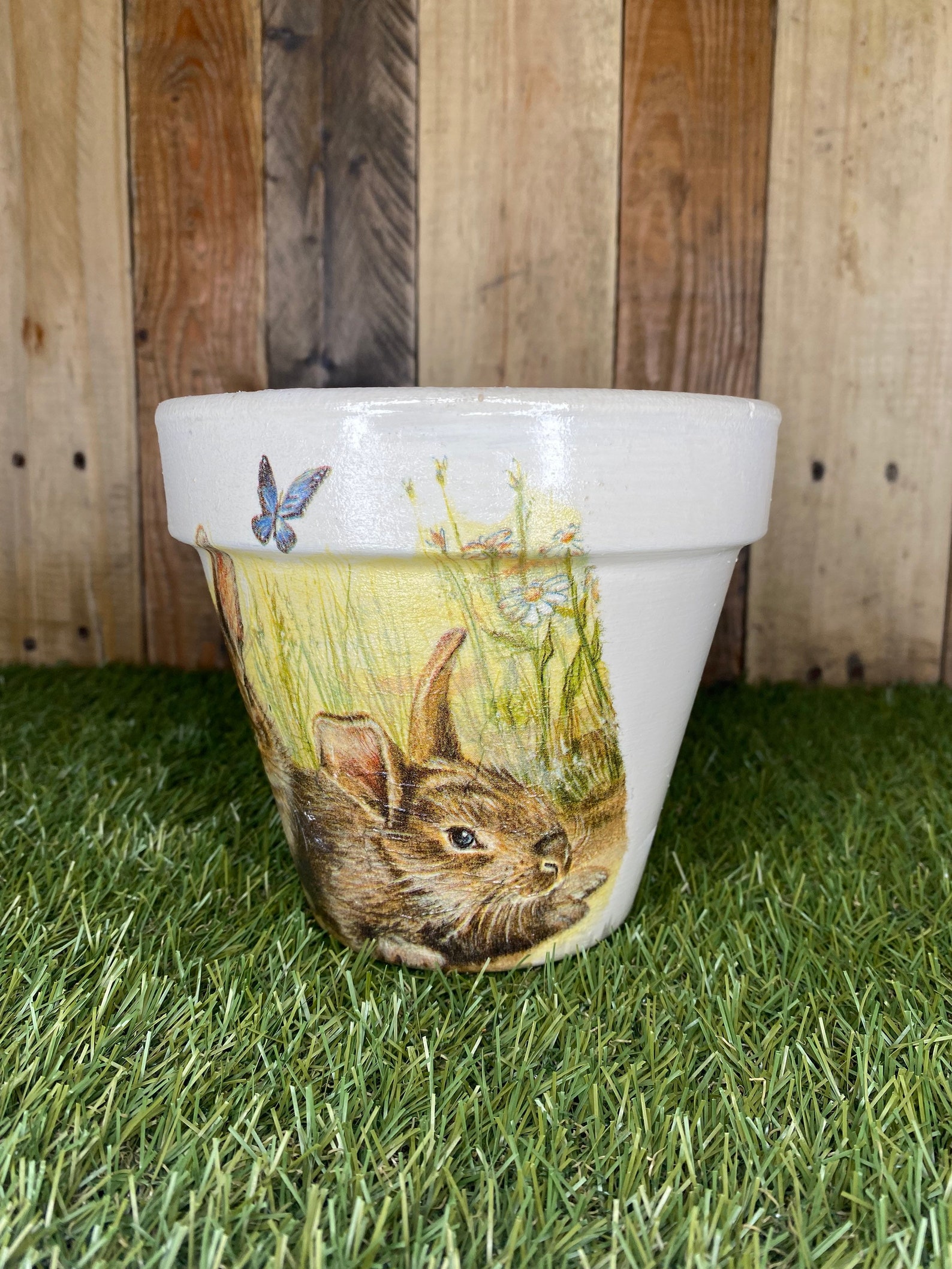 Rabbit Plant Pot Rabbit Gift Birthday Gift Mothers Day - Etsy UK