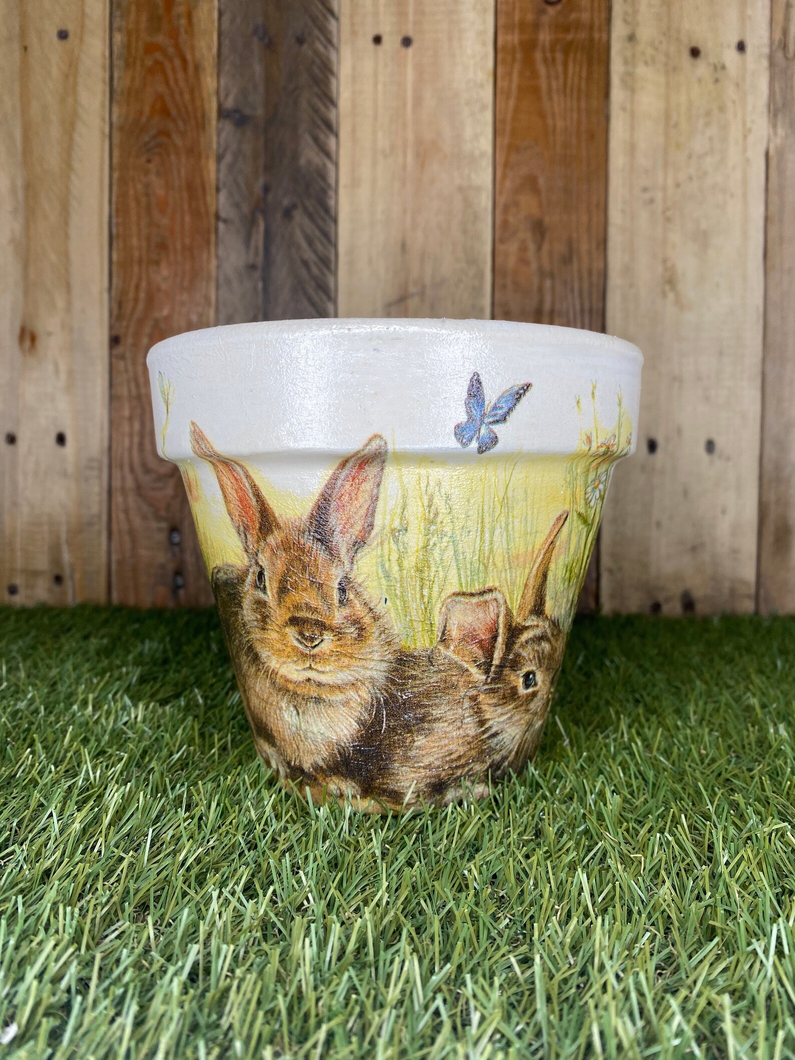 Rabbit Plant Pot Rabbit Gift Birthday Gift Mothers Day - Etsy UK