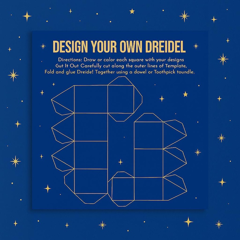 Design Your Own Dreidel – Printable Hanukkah Craft - Etsy