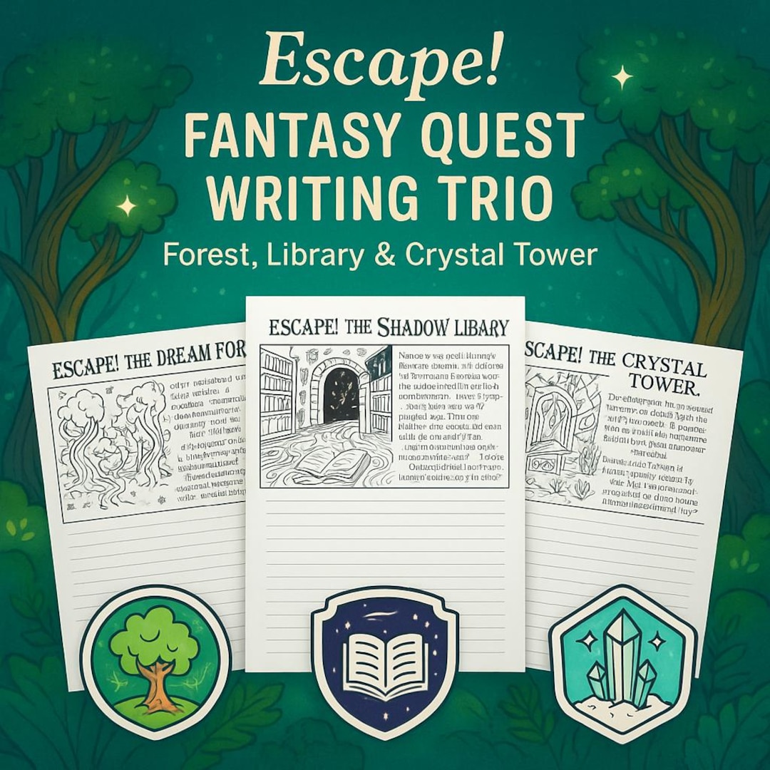 Escape! Fantasy Quest Writing Trio – Forest, Library & Crystal Tower ...