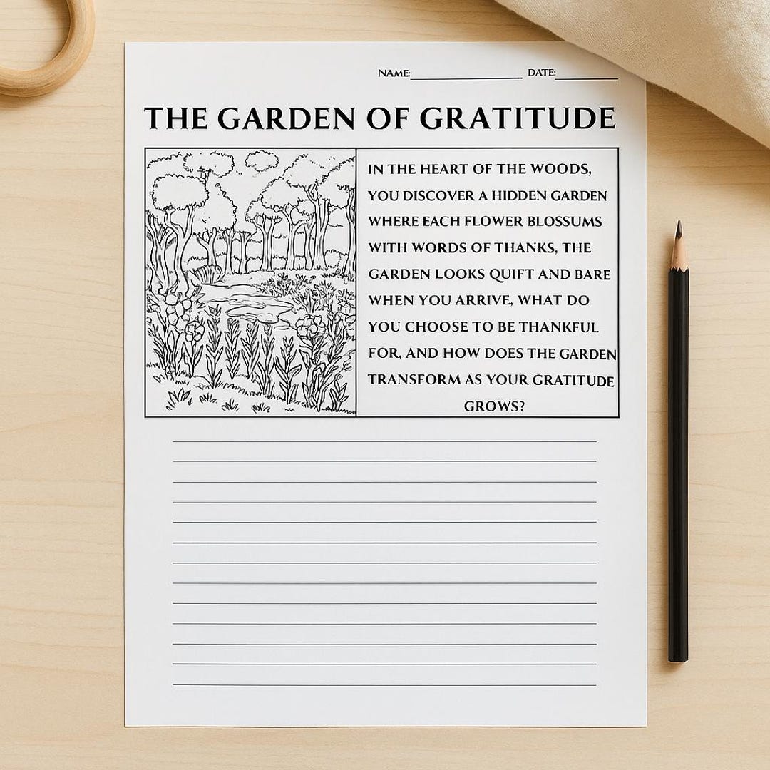 Fantasy SEL Writing Prompt – the Garden of Gratitude | Thankfulness ...