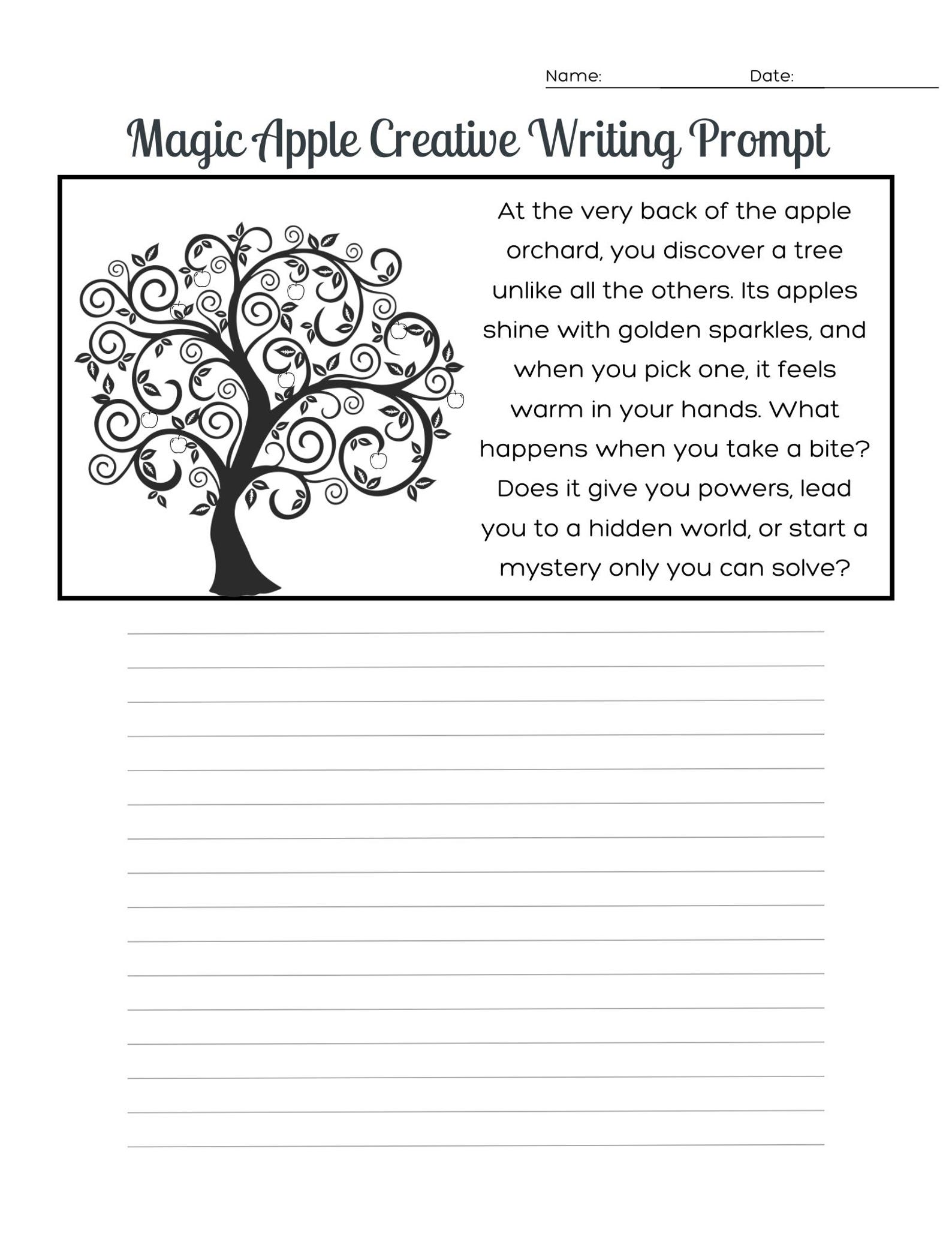 Fall Writing Prompts for Kids: 7 Autumn-themed Worksheets (PDF) - Etsy