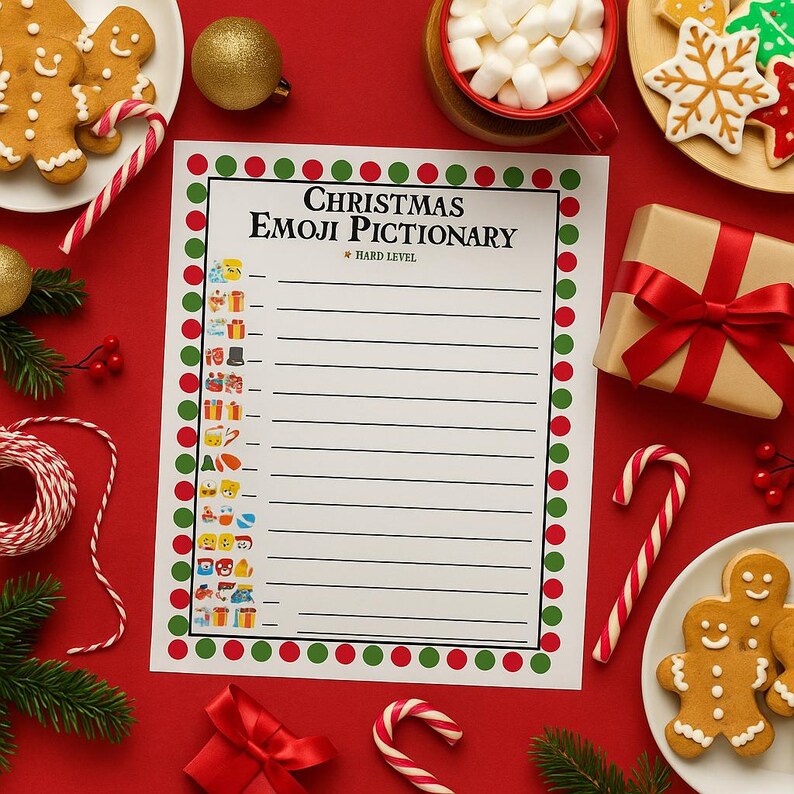 Christmas Emoji Pictionary – Hard Level | Challenging Christmas Party ...
