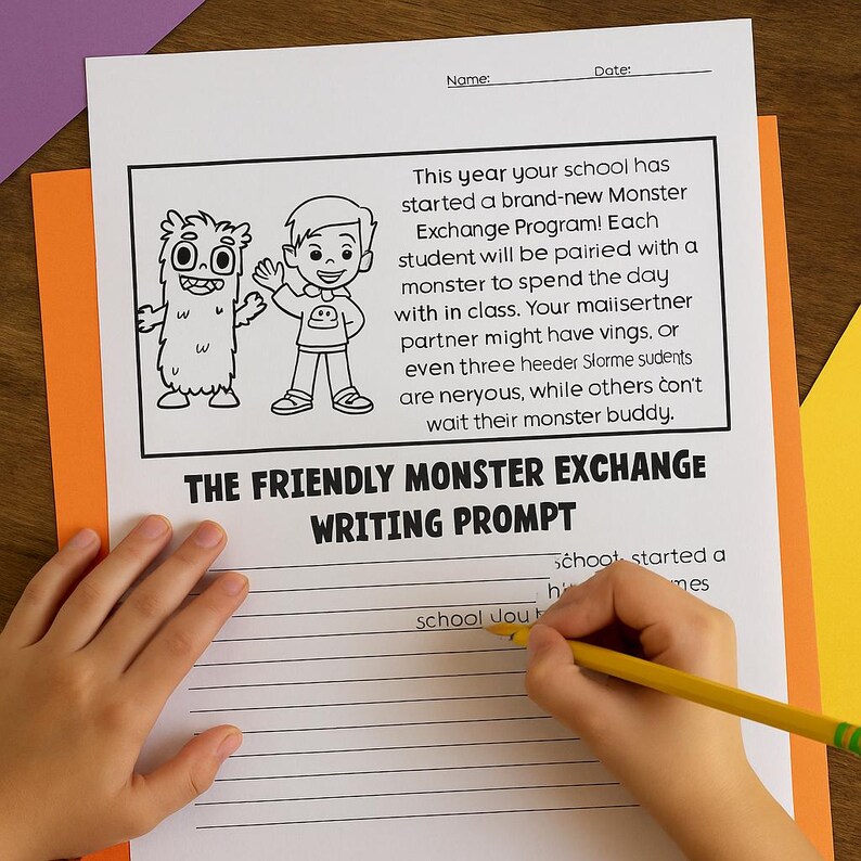 Monster Writing Prompts | Halloween Creative Writing Pack for Kids - Etsy