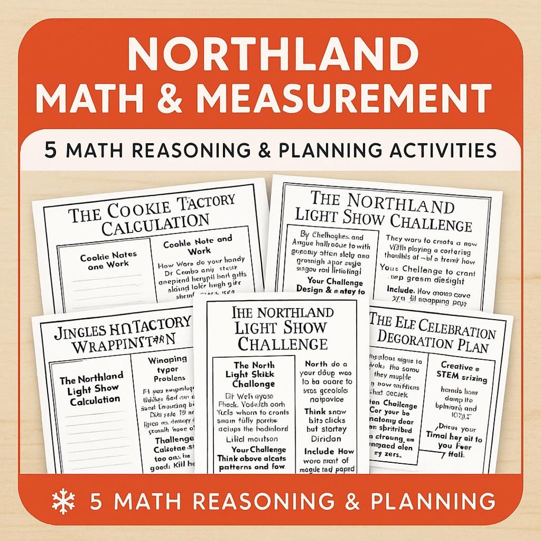 Northland Math & Measurement Mini Pack – 5 Winter Problem-solving STEM ...