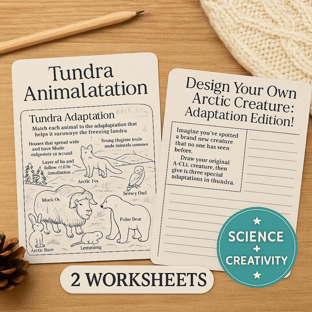 Tundra Animal Adaptations 2-pack | Winter Science & Creative Writing ...