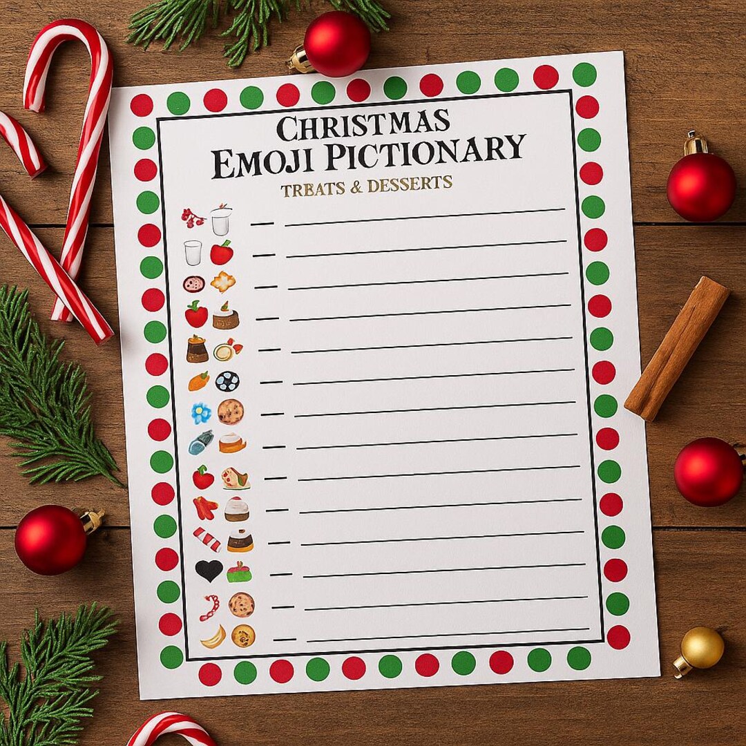Christmas Emoji Pictionary – Treats & Desserts Edition | Fun Holiday ...