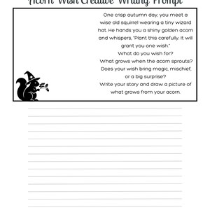 Fall Writing Prompts for Kids: 7 Autumn-themed Worksheets (PDF) - Etsy