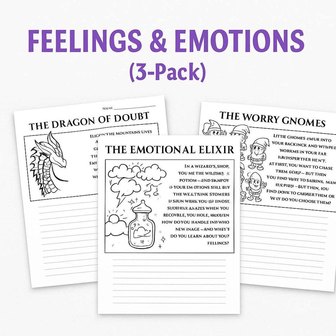 Feelings & Emotions Writing Prompts: SEL Activities for Kids (PDF) - Etsy