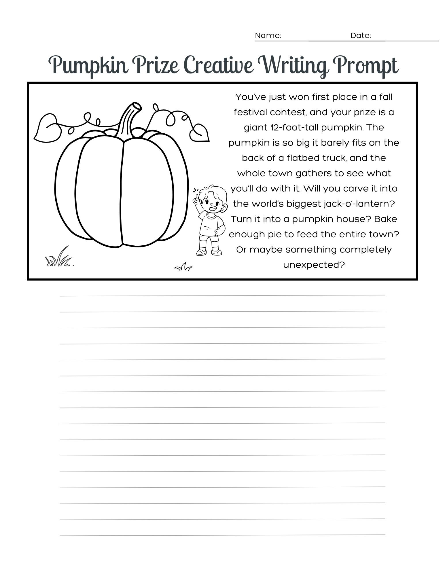 Fall Writing Prompts for Kids: 7 Autumn-themed Worksheets (PDF) - Etsy