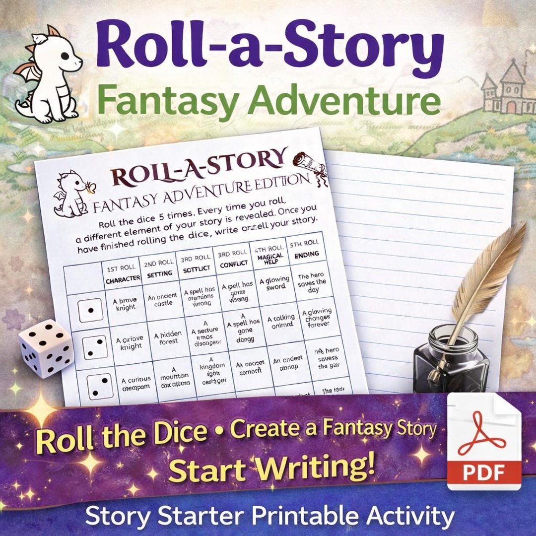 Roll a Story Fantasy Adventure | Creative Writing Dice Game | Story ...