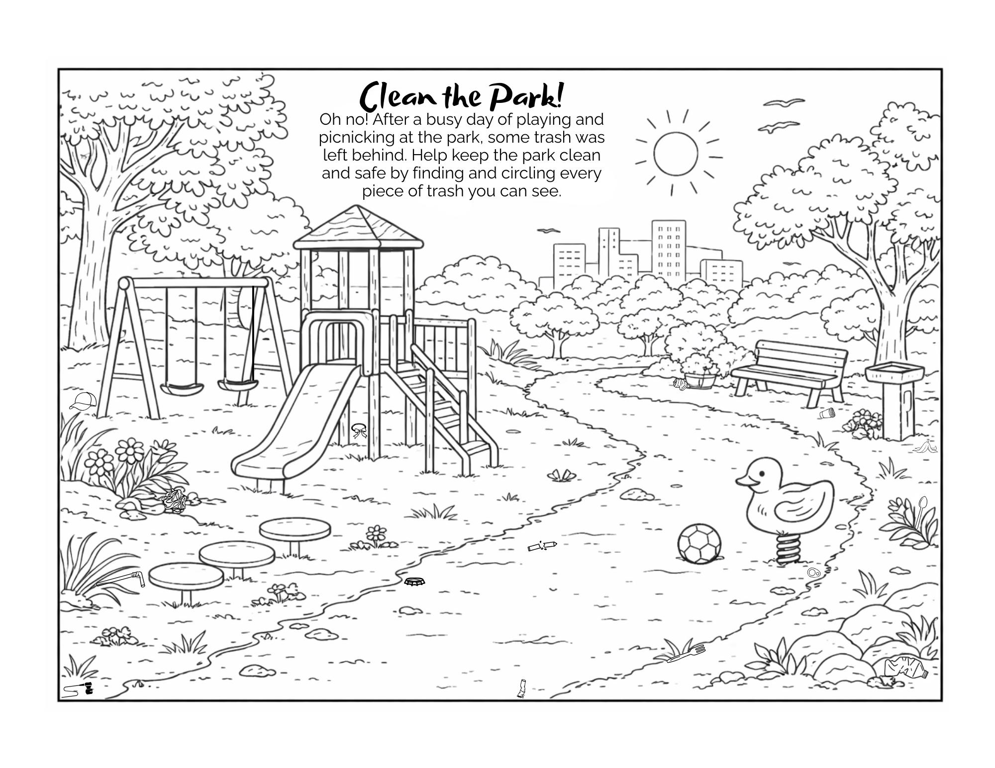 Clean the Environment Bundle | Find the Trash Activities | Earth Day ...