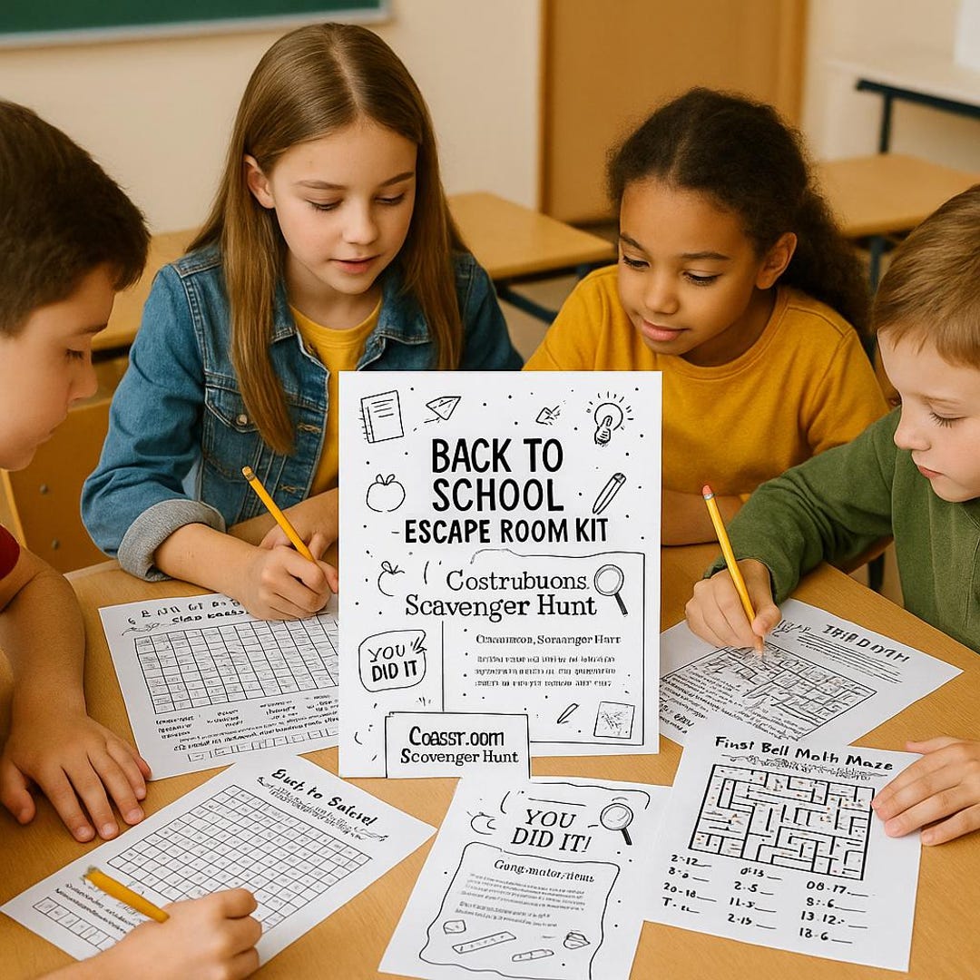 Back to School Escape Room Kit: Printable Classroom Team Activity - Etsy