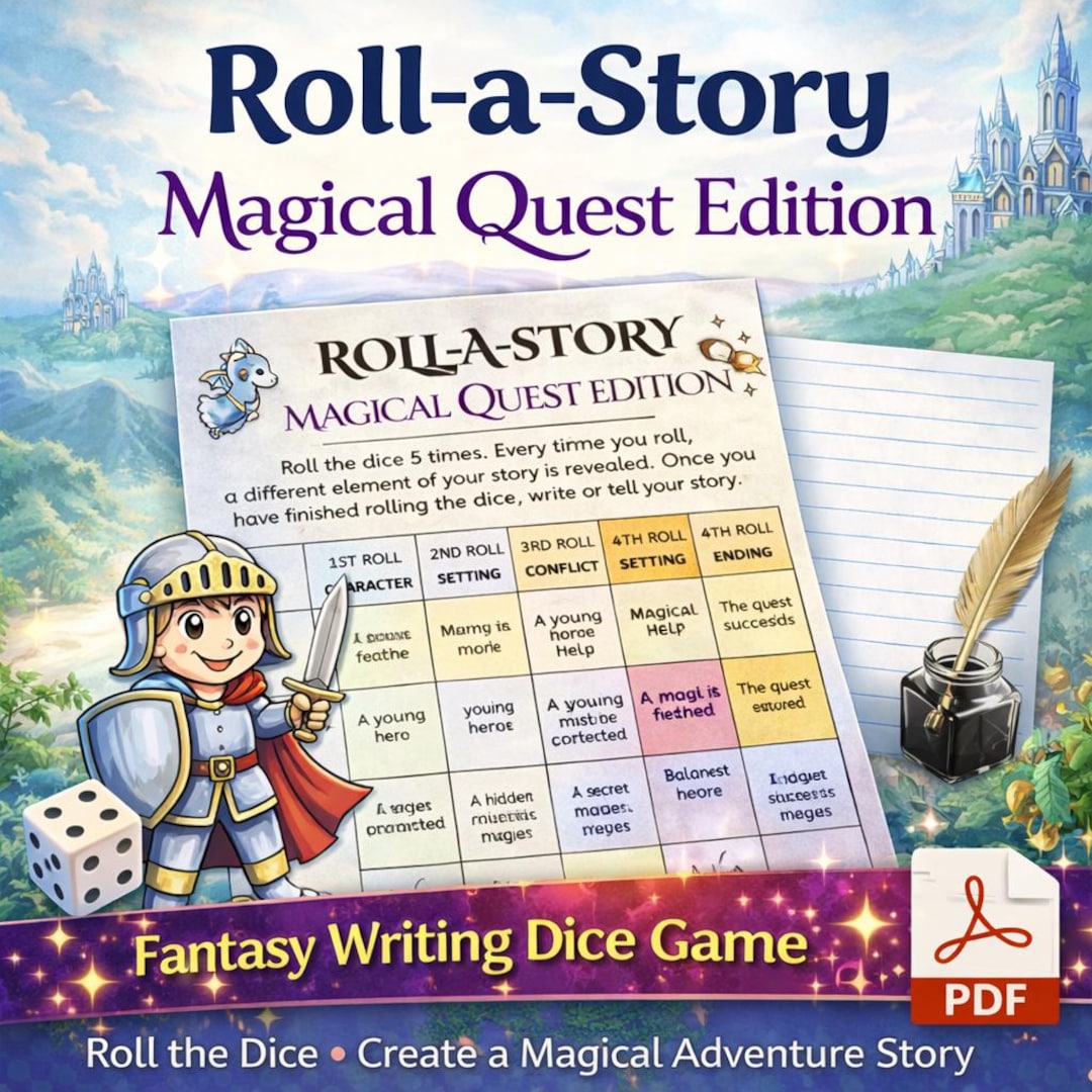 Roll-a-story: Magical Quest Edition | Fantasy Writing Dice Game ...