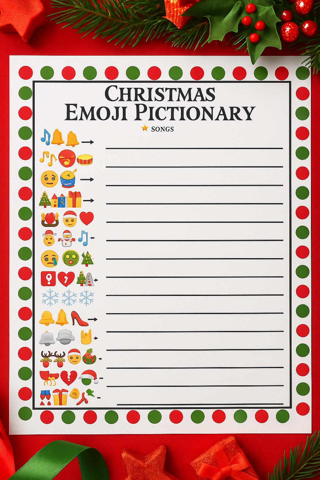 Christmas Songs Emoji Pictionary | Christmas Song Guessing Game ...