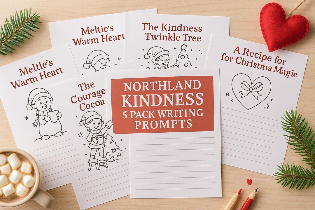 Northland Kindness Writing Prompts | SEL Christmas Activities | Empathy ...