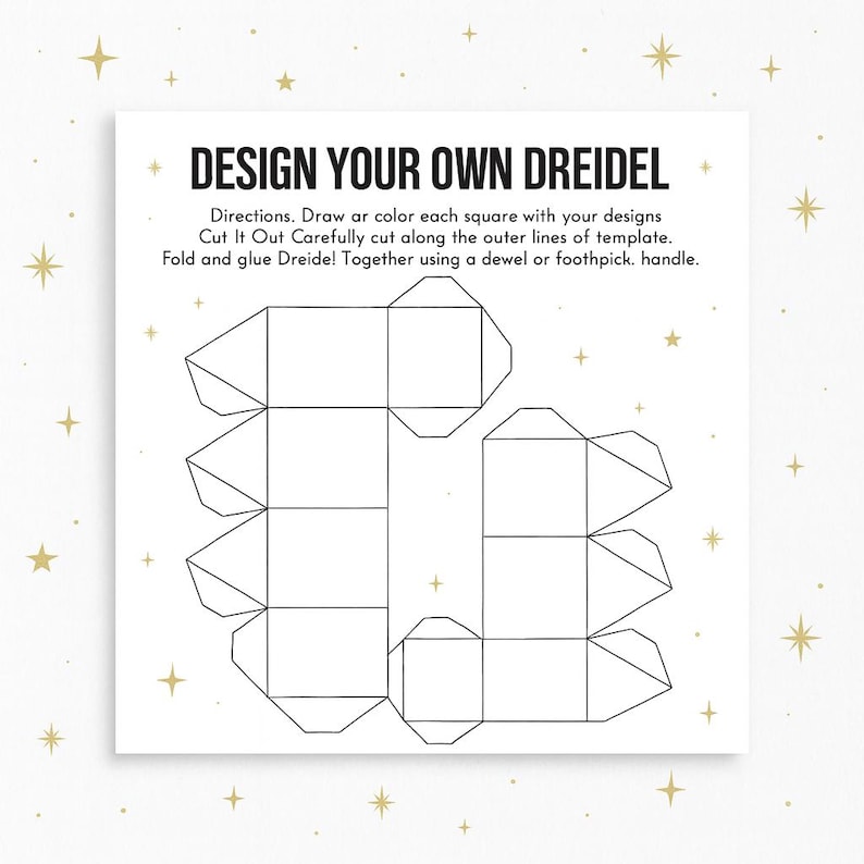 Design Your Own Dreidel – Printable Hanukkah Craft - Etsy