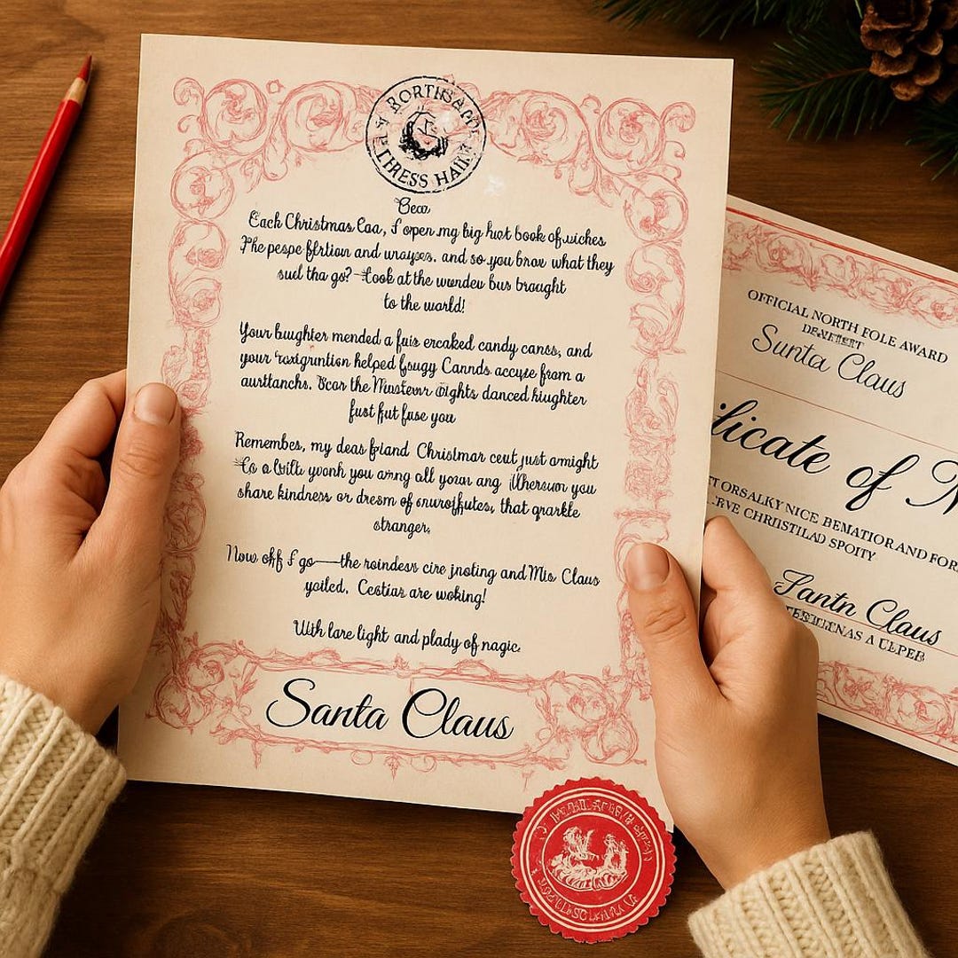 Magical Christmas Letter Printable Set | Certificate of Nice & Santa ...