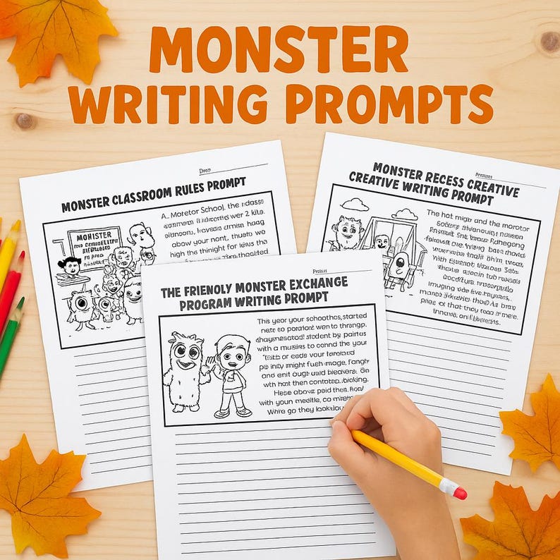 Monster Writing Prompts | Halloween Creative Writing Pack for Kids ...