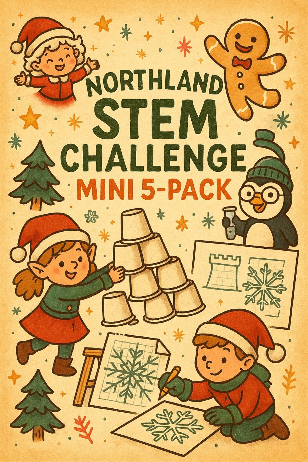 Christmas STEM Challenge Mini 5-pack - Etsy