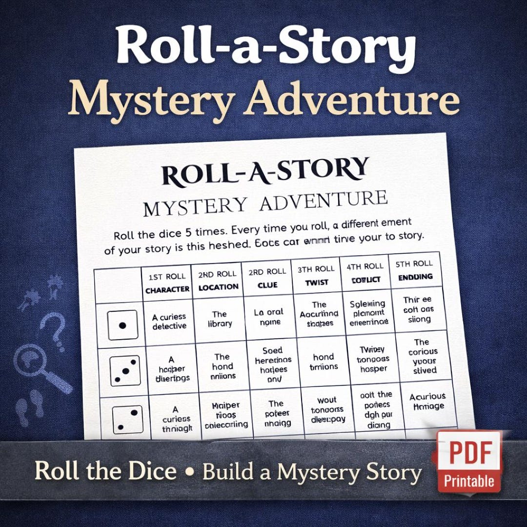 Roll a Story Mystery Adventure | Creative Writing Dice Game | Story ...