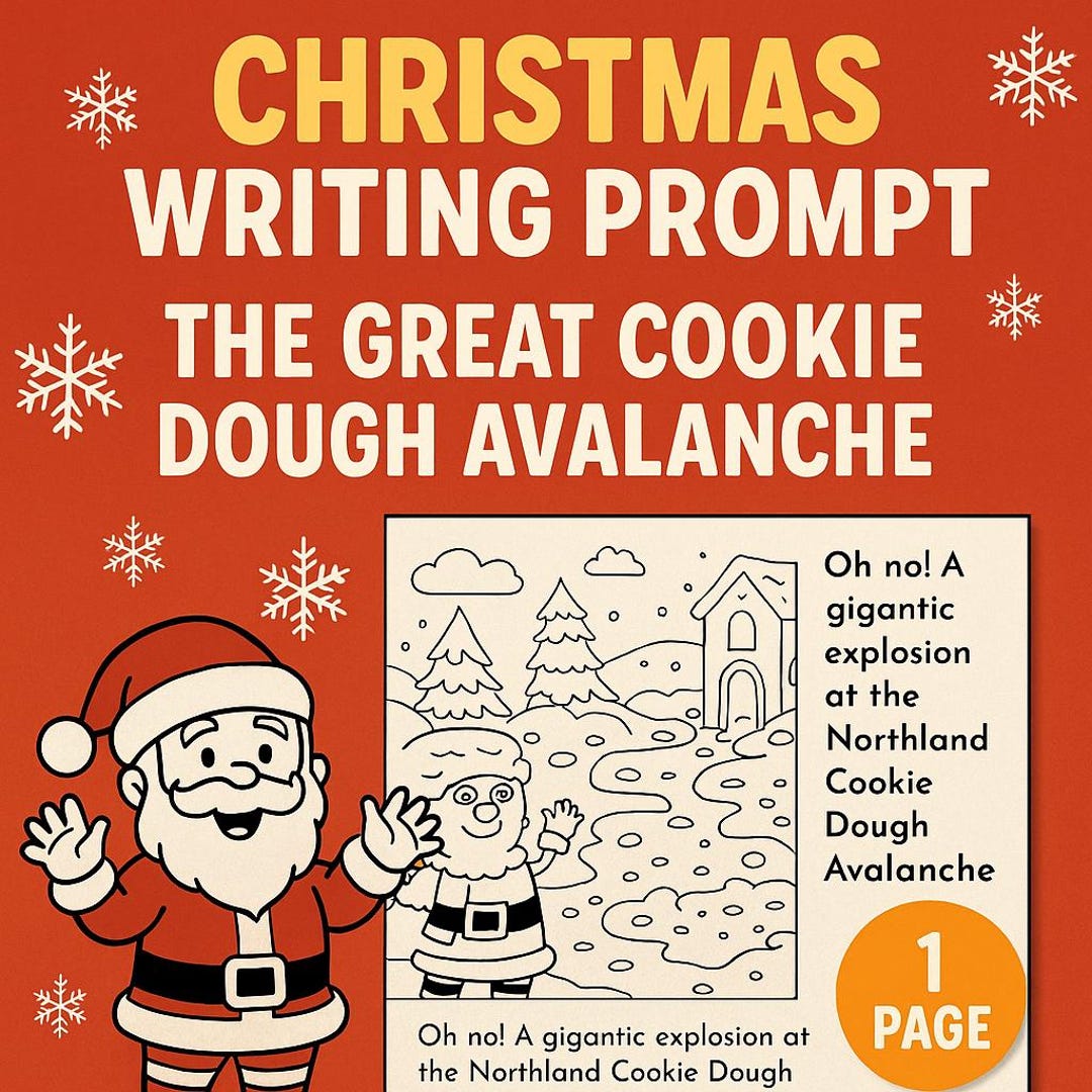 Christmas Writing Prompt: Cookie Dough Avalanche (PDF) - Etsy