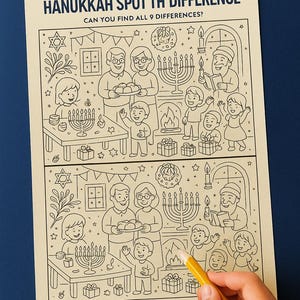 Hanukkah Spot the Difference – Printable Holiday Activity - Etsy