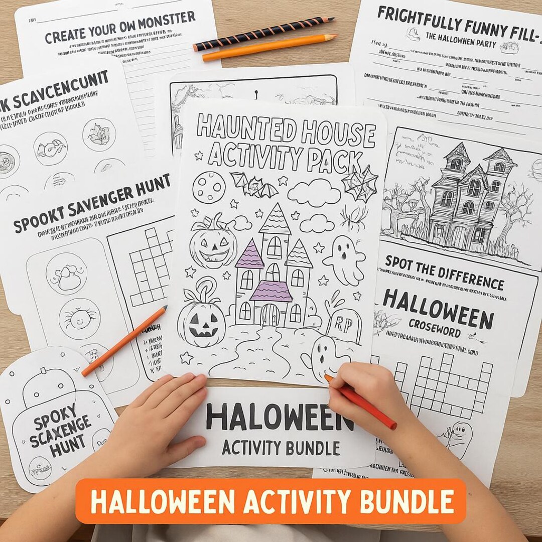 Halloween Activity Pack: 8 Printable Games for Kids (digital Download ...