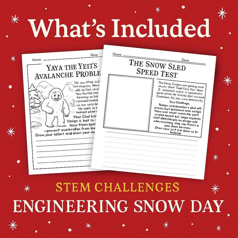 Engineering Snow Day – 2 STEM Design Challenges | Winter STEM ...