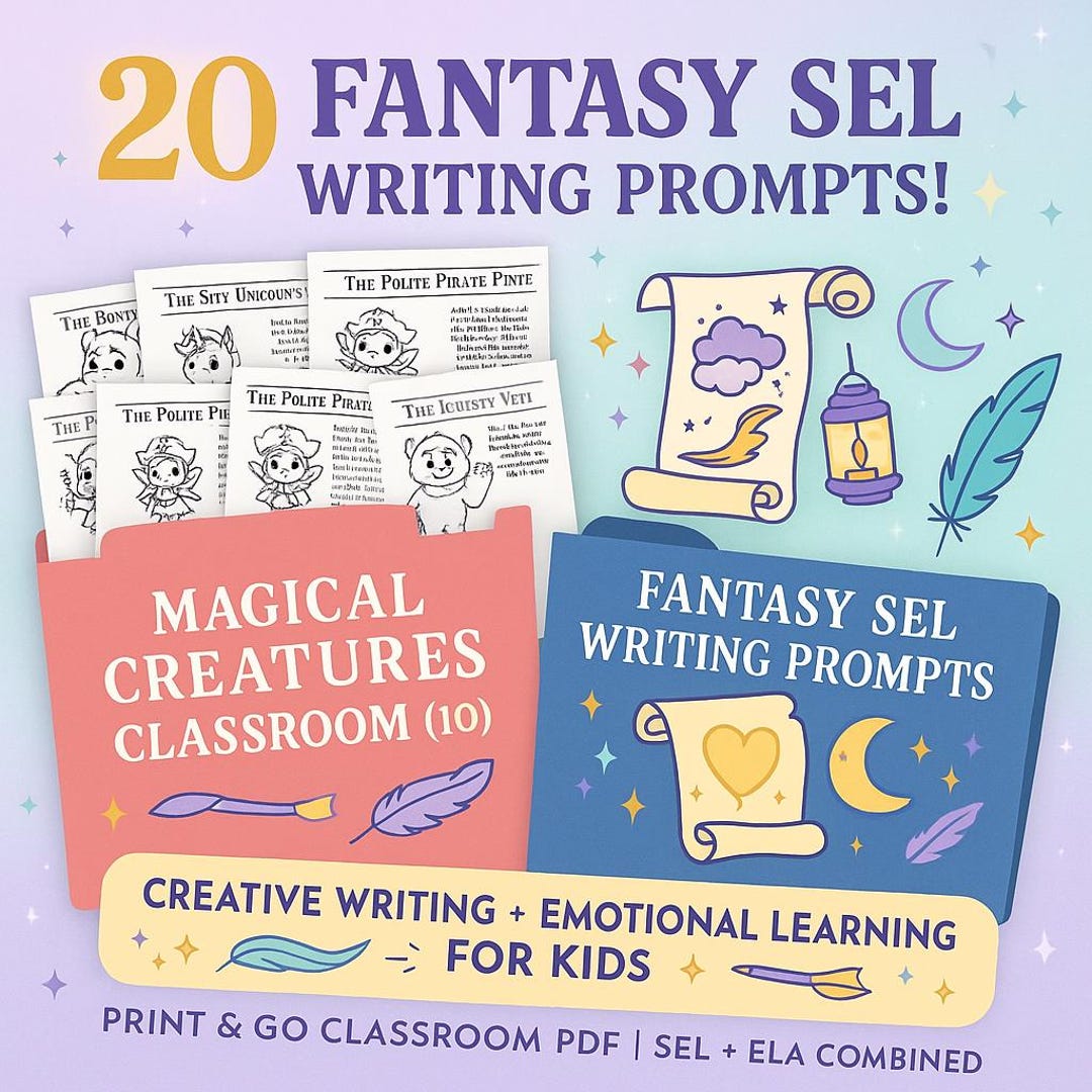 Fantasy SEL Writing Prompts: Magical Creatures, Emotional Growth 20 ...