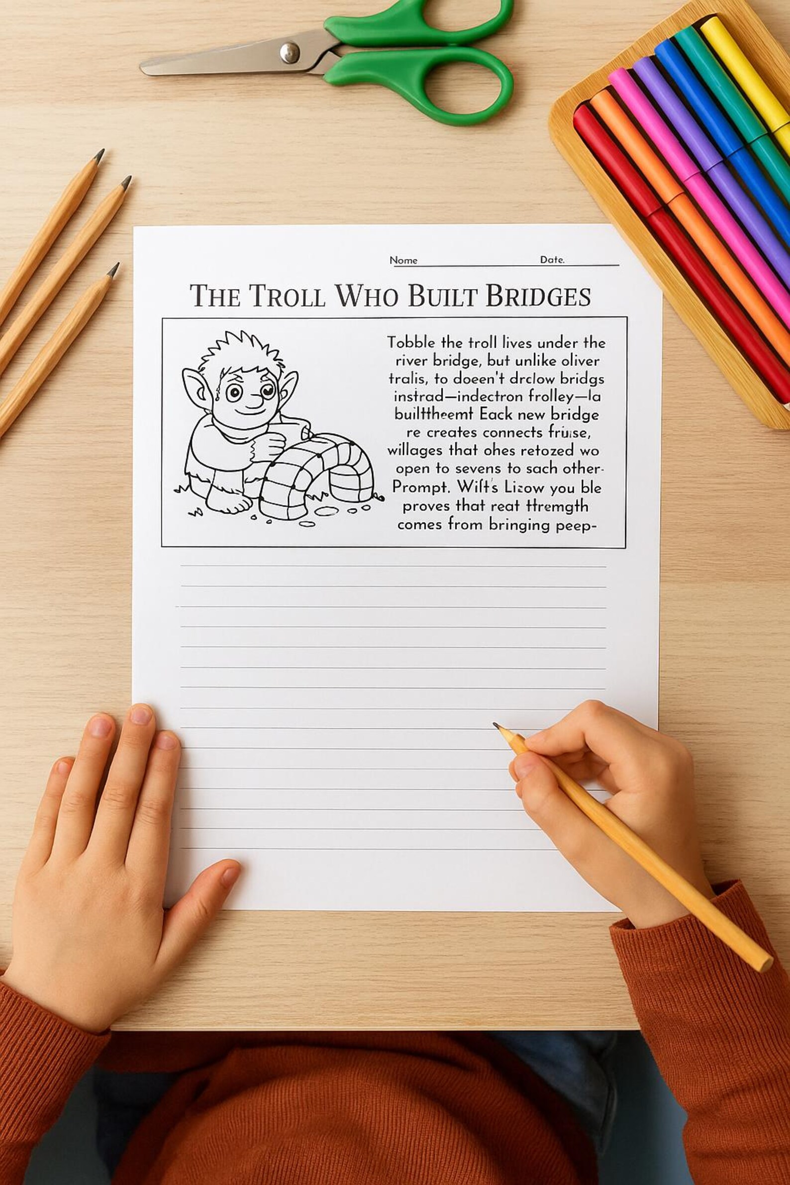 The Troll Who Built Bridges | SEL Writing Prompt for Kids | Empathy ...