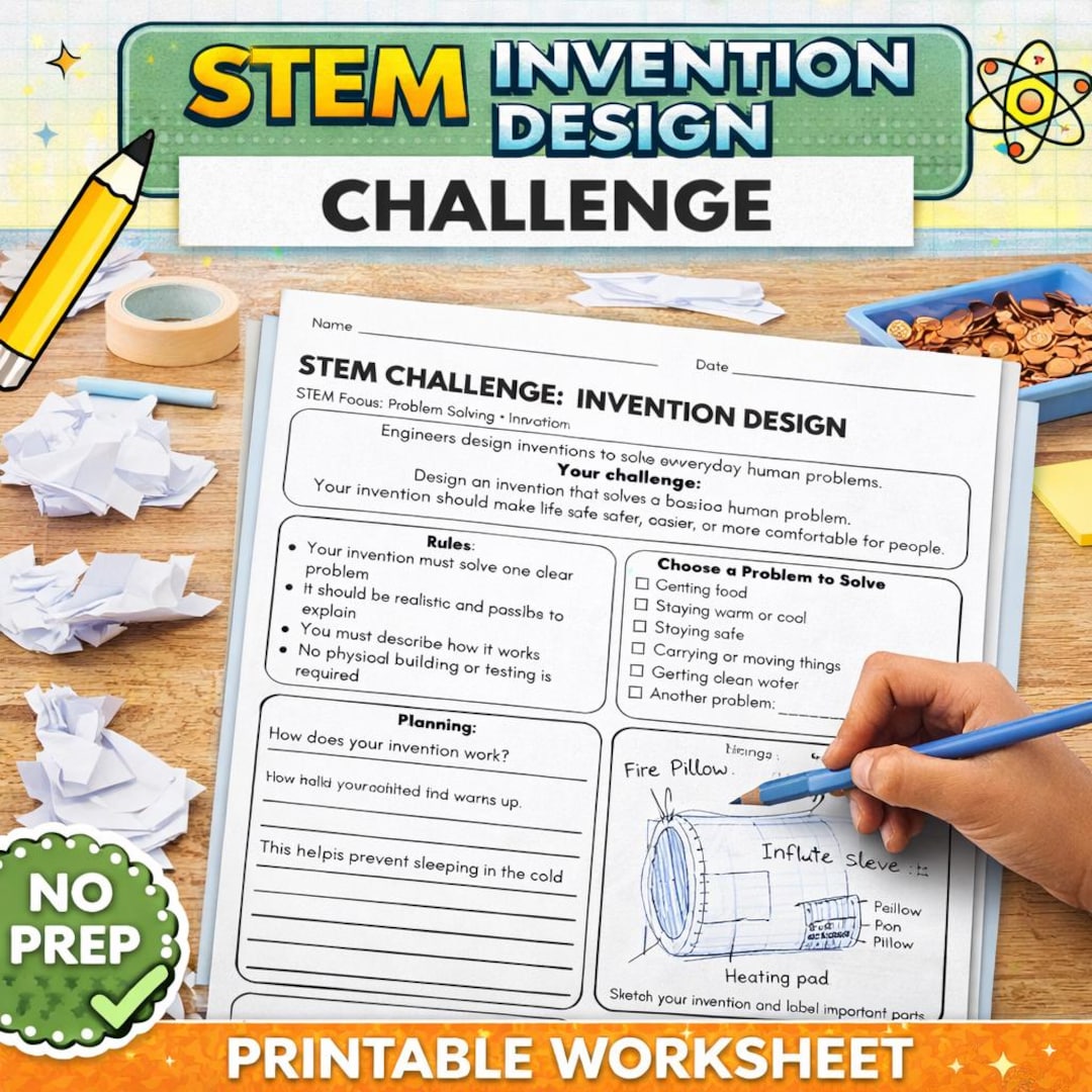 STEM Invention Design Challenge | Problem Solving & Innovation Activity ...