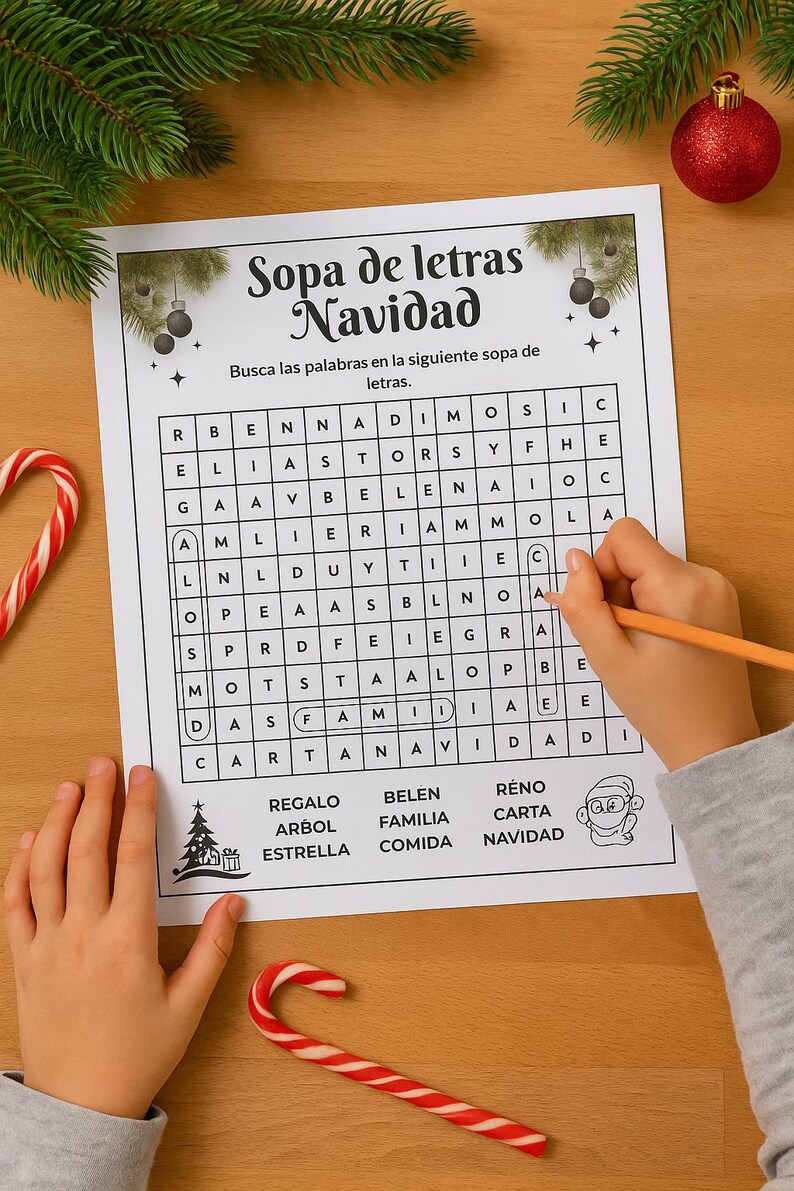 Spanish Christmas Word Search | Sopa De Letras Navidad | ESL Bilingual ...