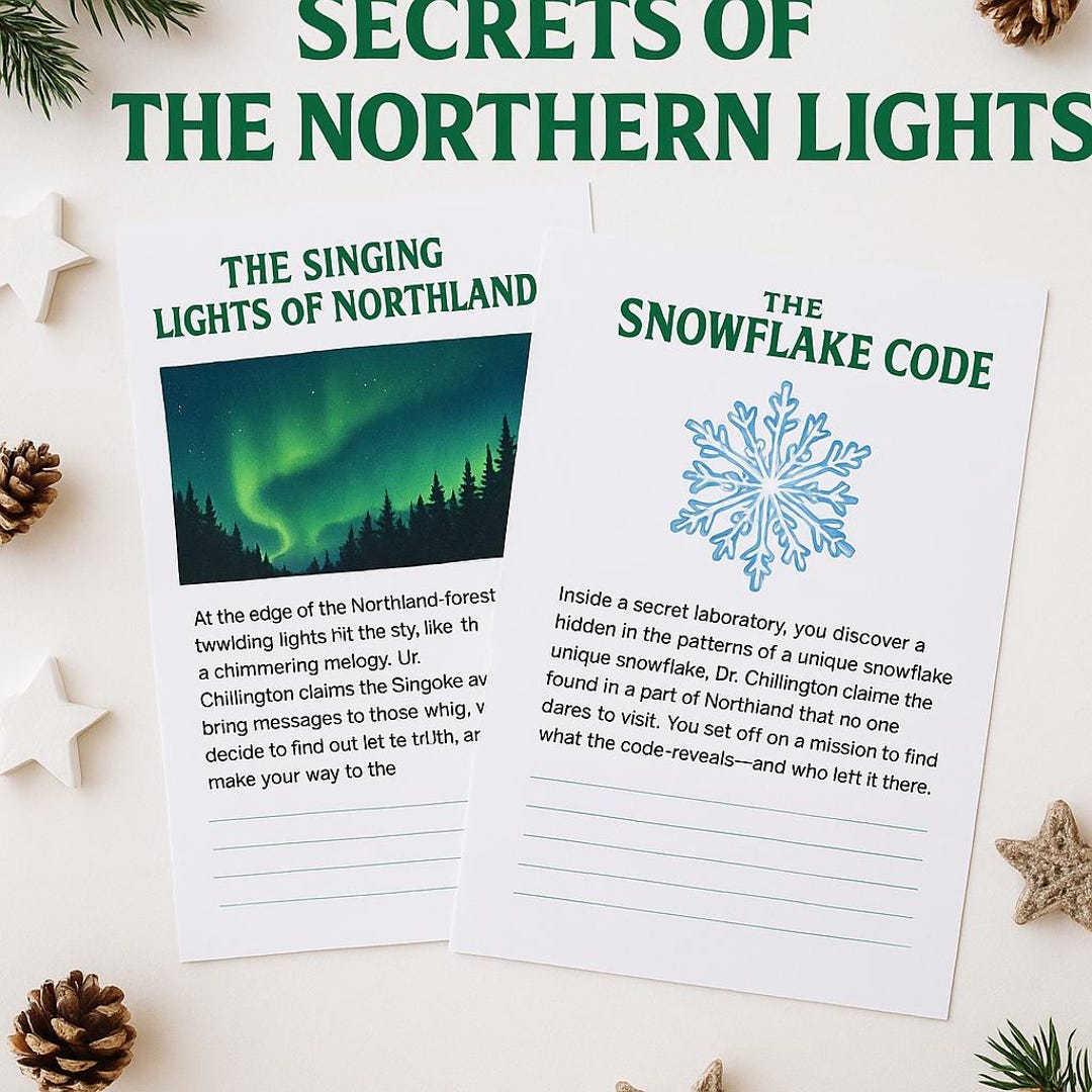 Northern Lights Christmas Writing Prompts: Science & Creativity (PDF ...
