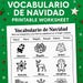 Spanish Christmas Vocabulary Worksheet | Vocabulario De Navidad - Etsy UK