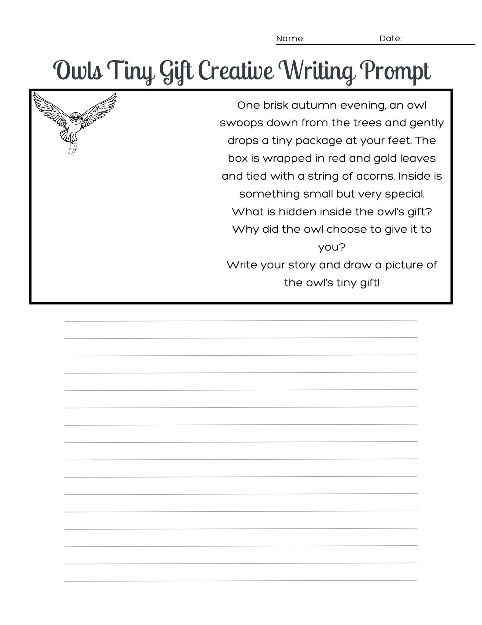 Fall Writing Prompts for Kids: 7 Autumn-themed Worksheets (PDF) - Etsy