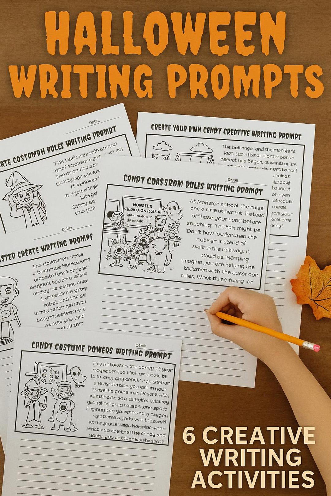 Halloween Writing Prompts for Kids: Spooky Creative Worksheets ...