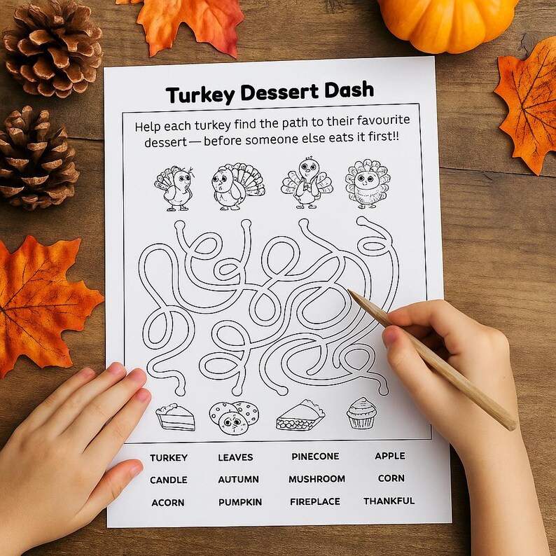 Turkey Maze | Printable Thanksgiving Activity for Kids | Fun Turkey ...