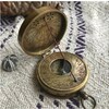 Brass Sundial Desk Compass Old Vintage Antique Pocket Style Nautical ...