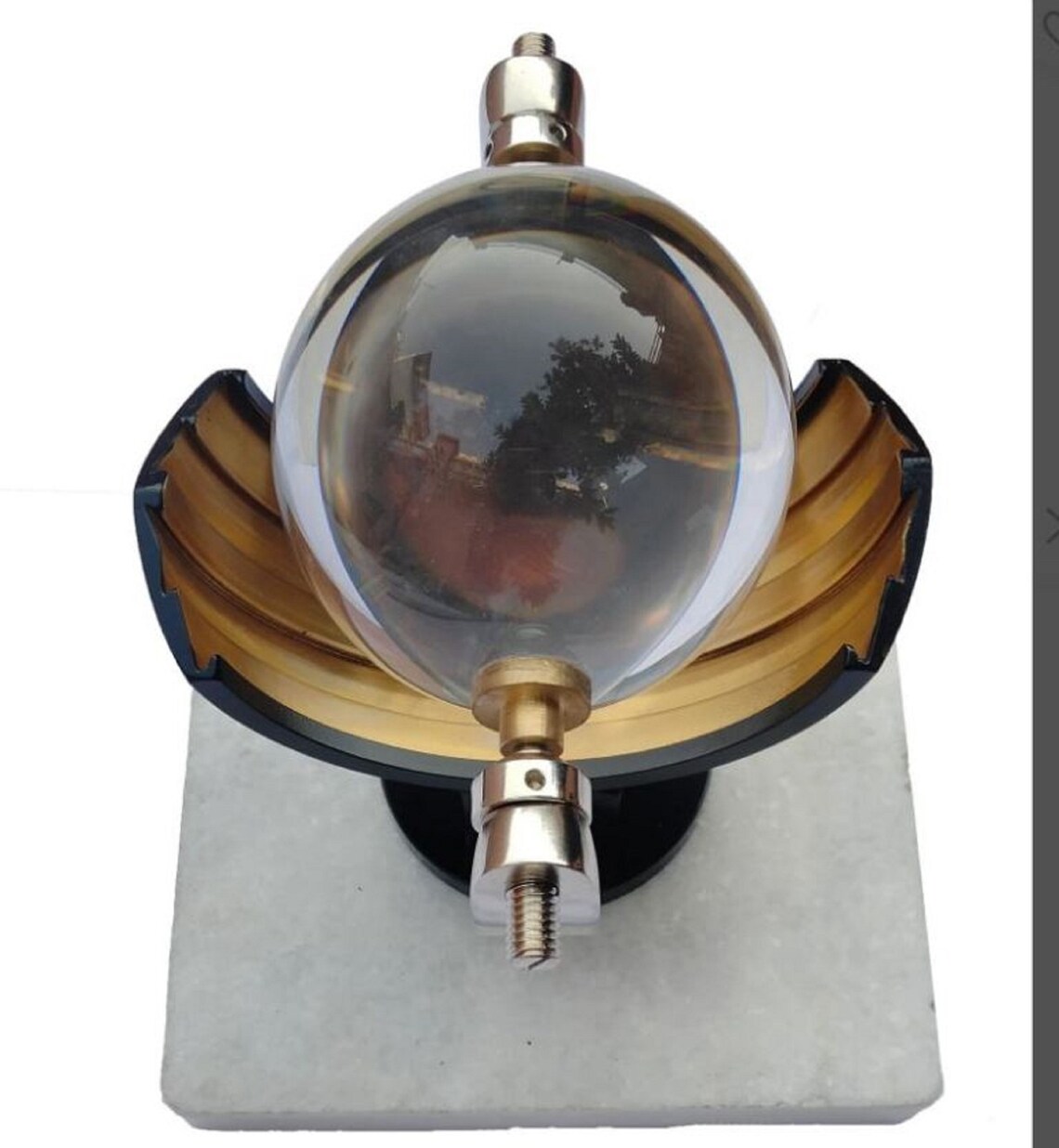 Vintage Style Campbell Stokes Sunshine Recorder With Wooden Box Brass ...