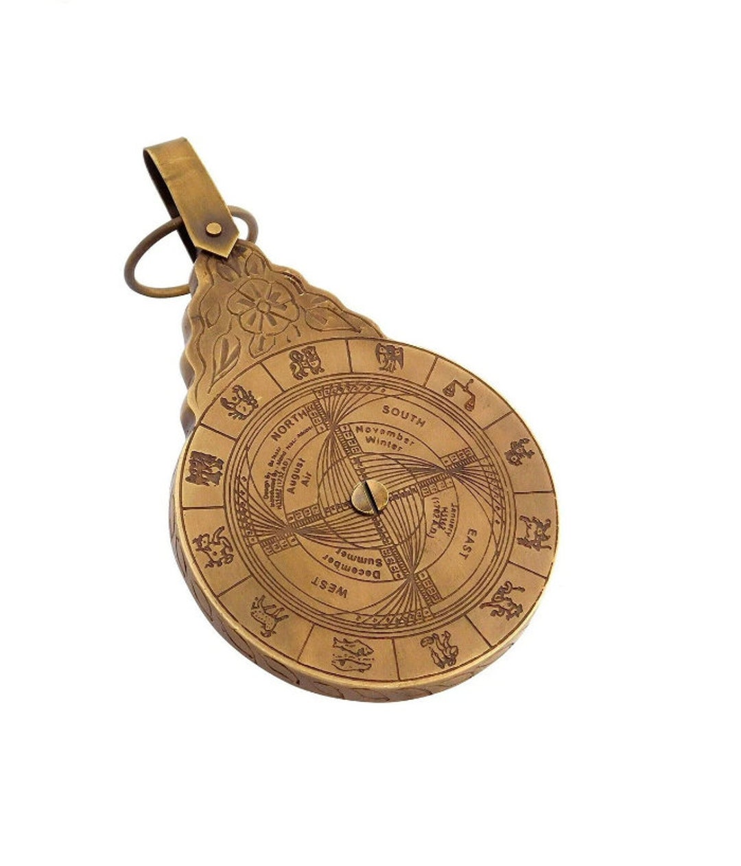 Antique Brass Astrolabe: 8" English Globe, Maritime Navigation - Etsy