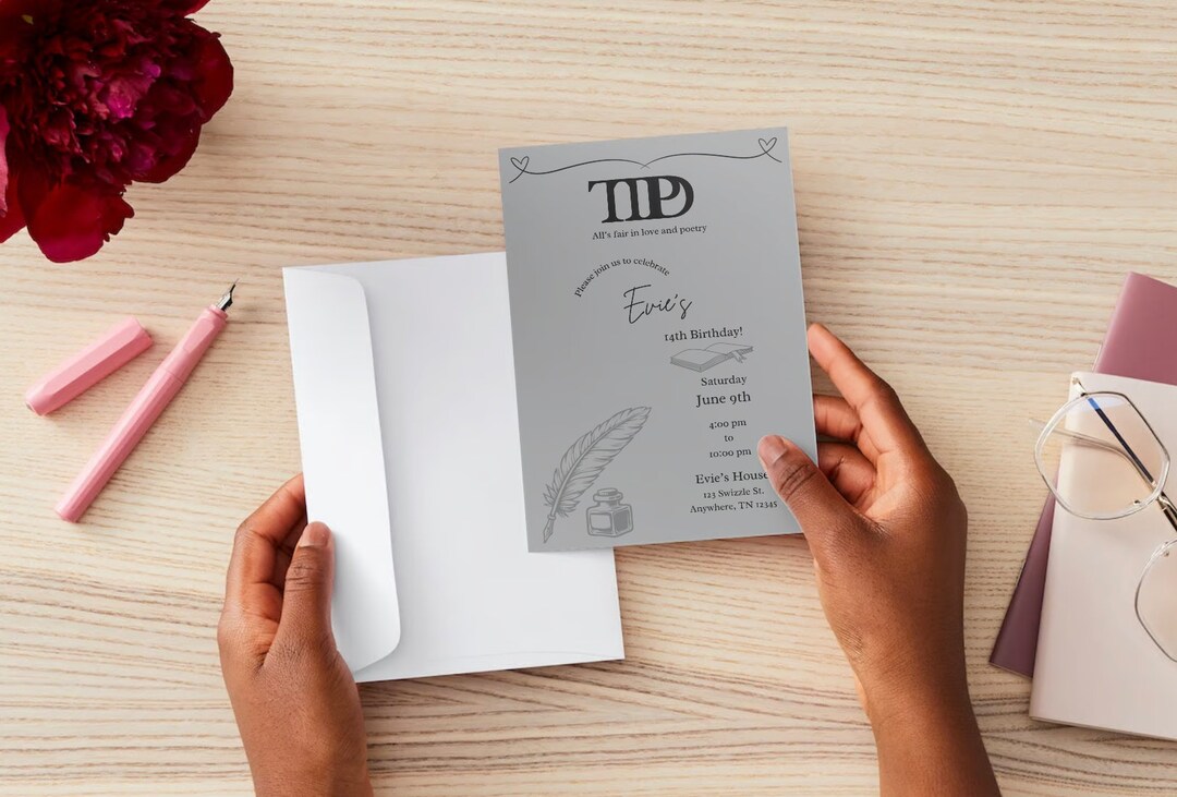 Swiftie Birthday Party, Teen Birthday Party, TTPD, Tortured Poets ...