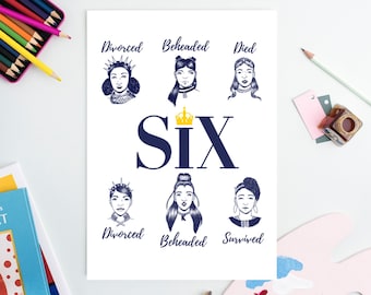 Six the Musical Poster | Etsy