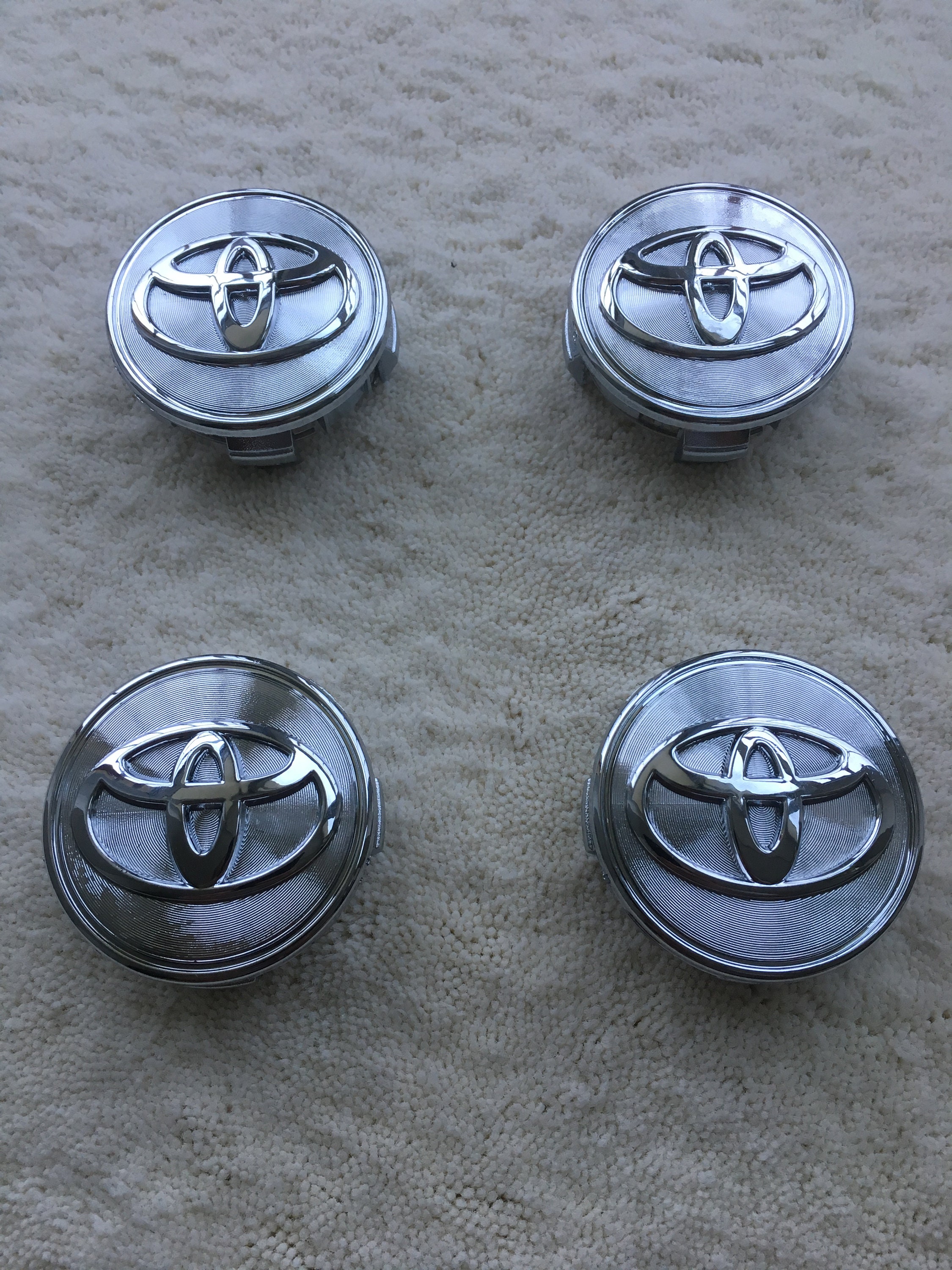 4 Pcs Toyota wheel center hub caps 62mm Silver | Etsy
