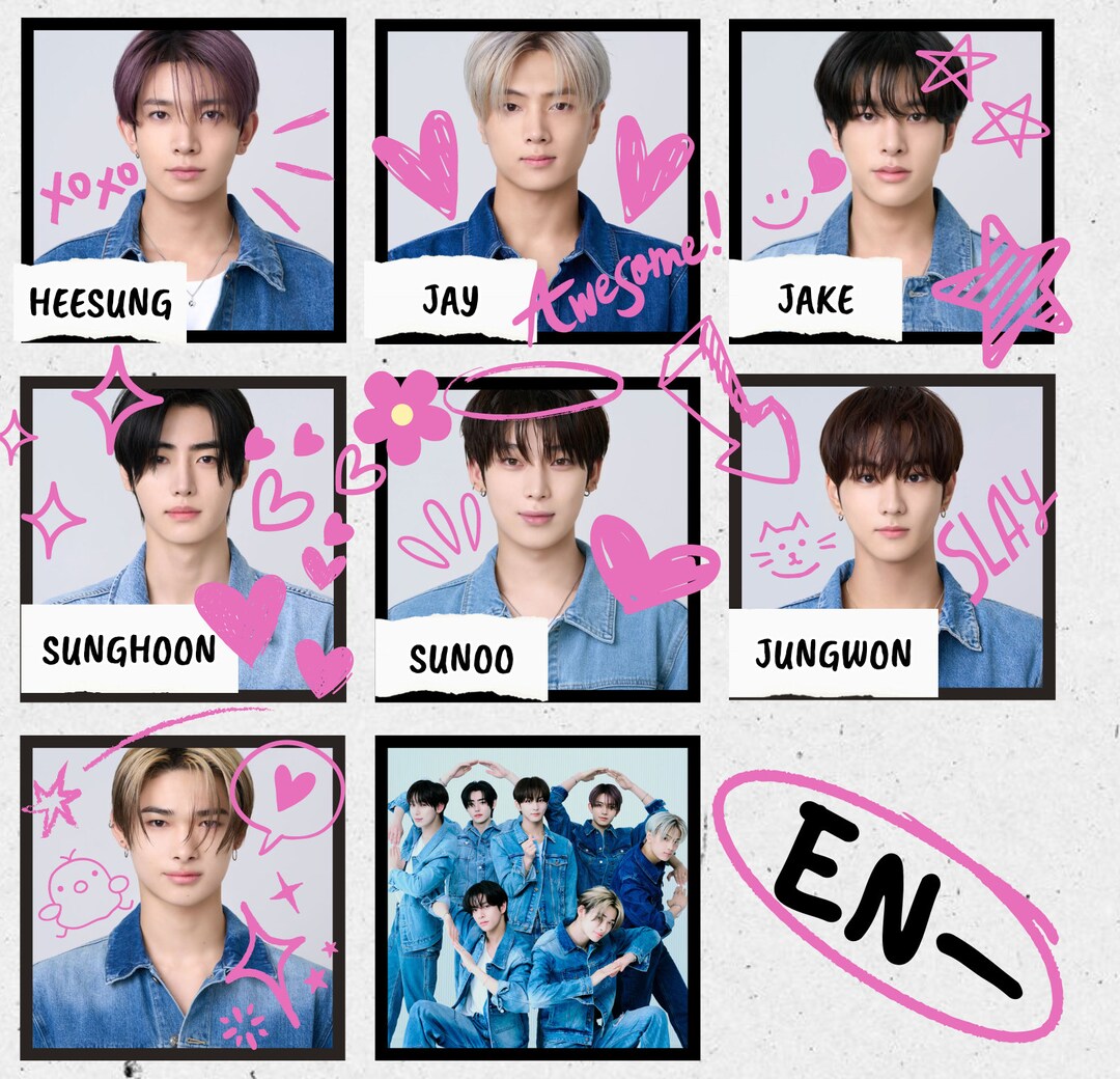 KPOP ENHA ENHYPEN Boycrush Edition Keychain Keyring Jungwon Jay ...