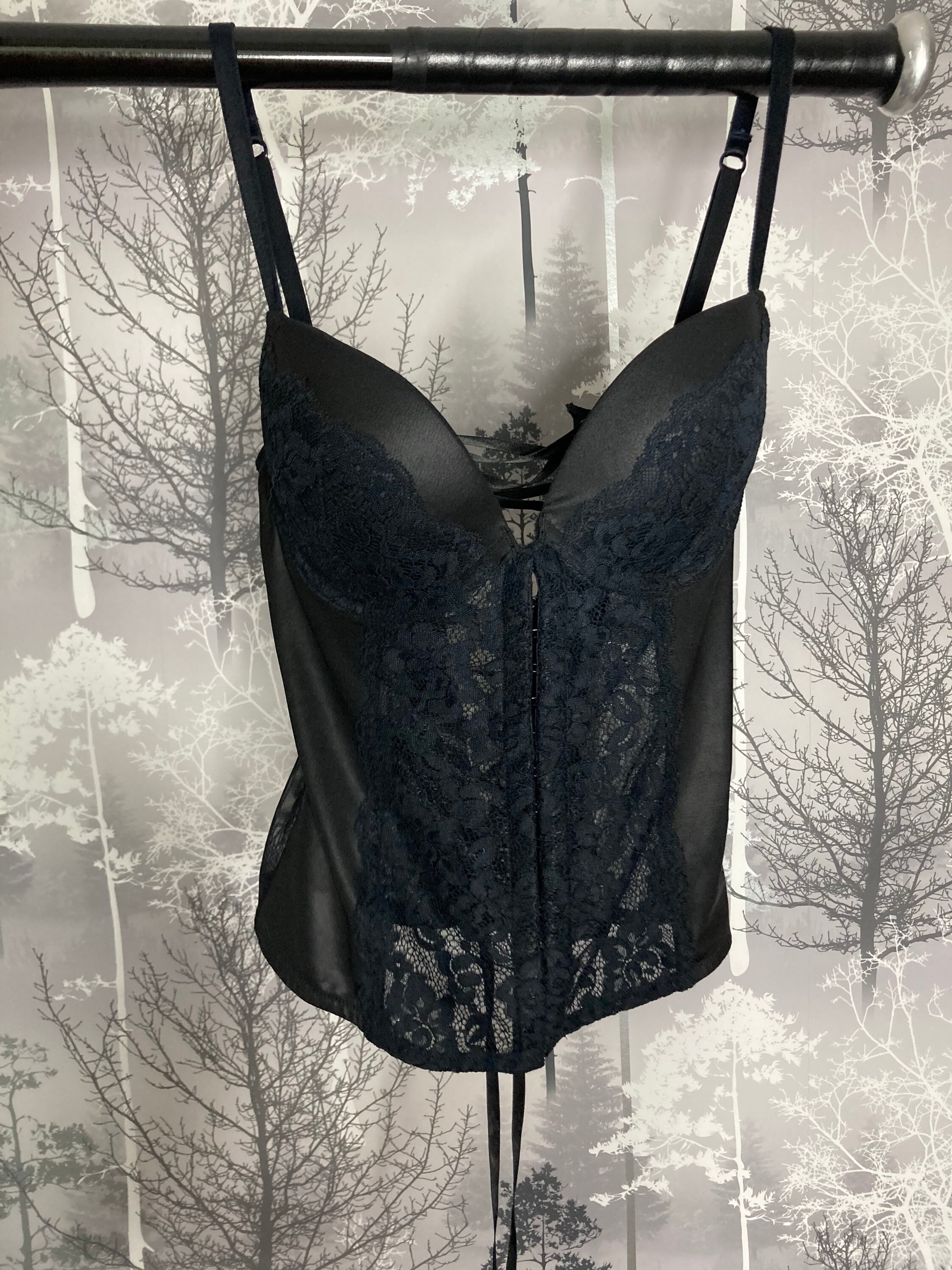 Vintage Style Lace Bustier Corset Push Up - Etsy UK