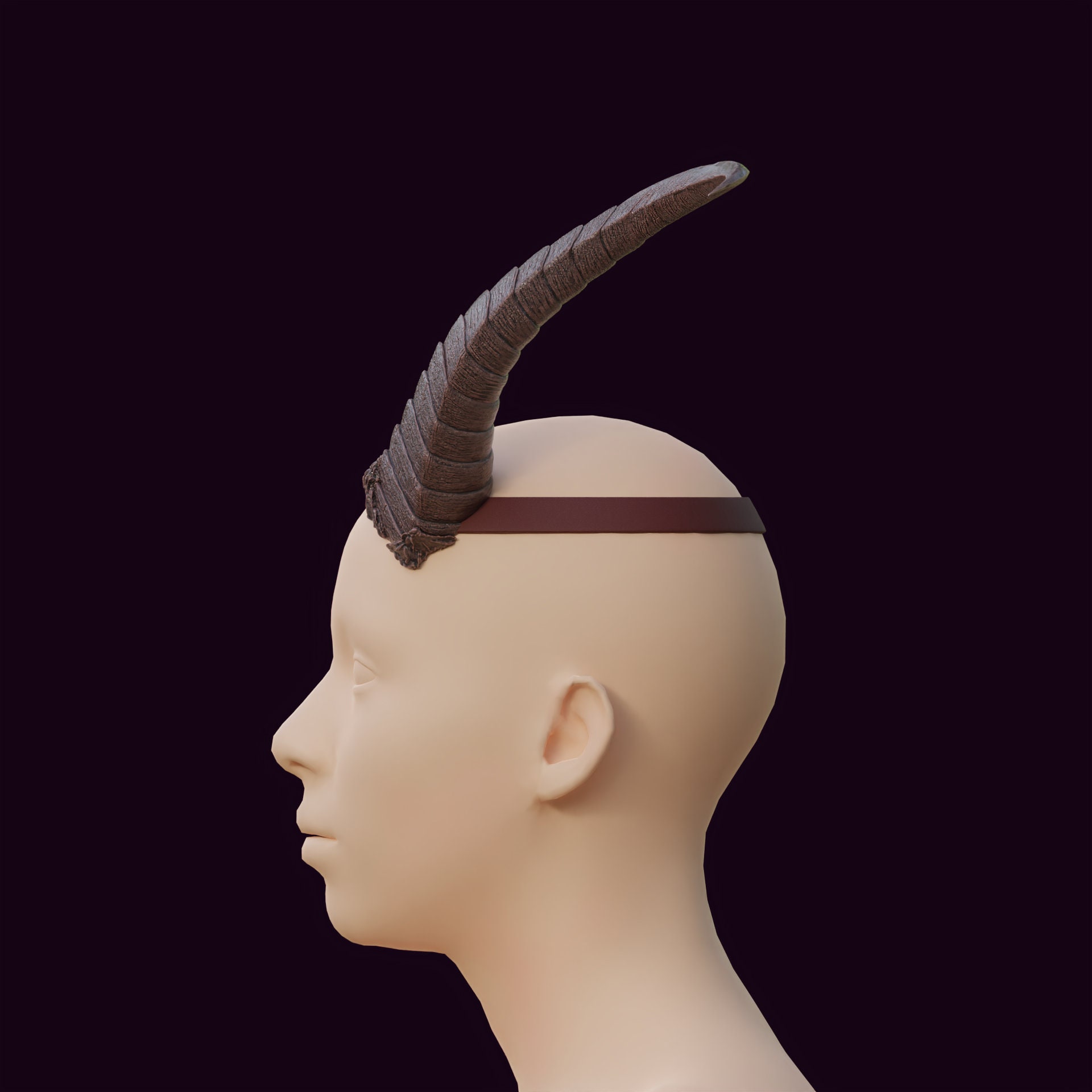 Ruin Curved Horns Hand Painted Cosplay Replica Baldur's Gate 3 Devil ...