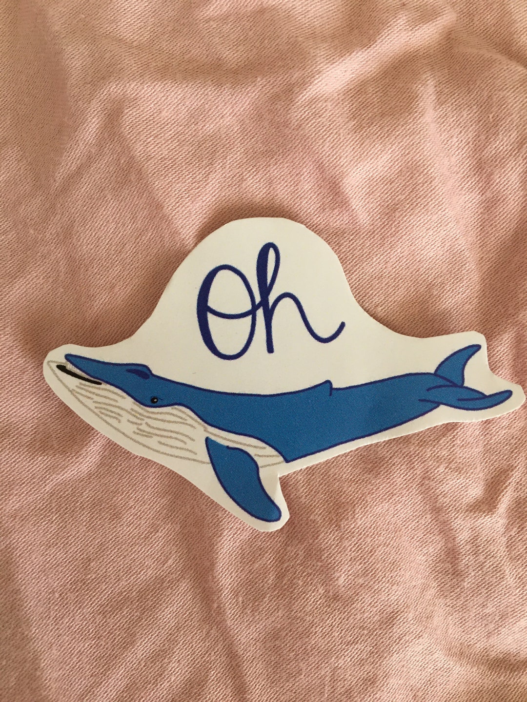 Oh Whale Sticker, Animal Sticker, Ocean Sticker, Whale Sticker, Laptop ...